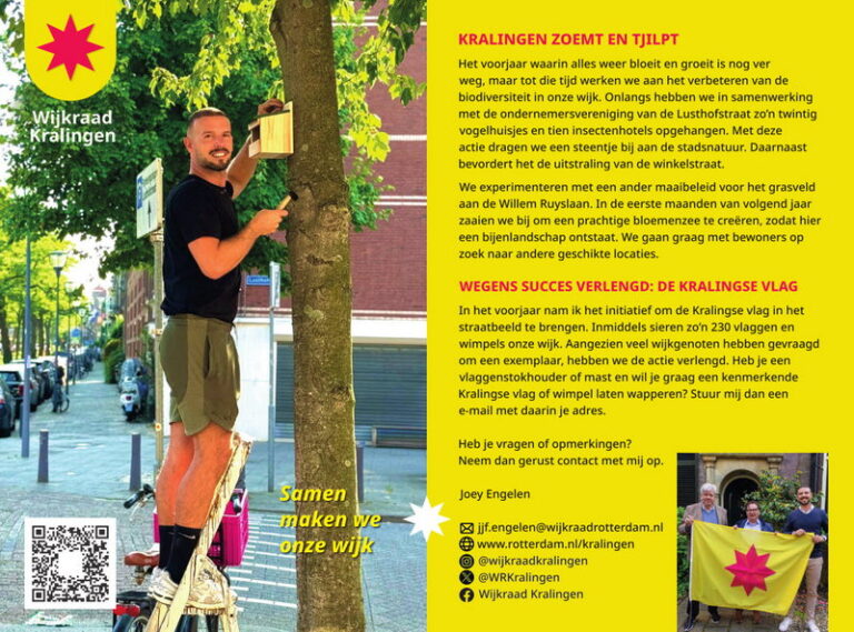 Wijkraad Kralingen: Kralingen zoemt en tjilpt - De Ster Online